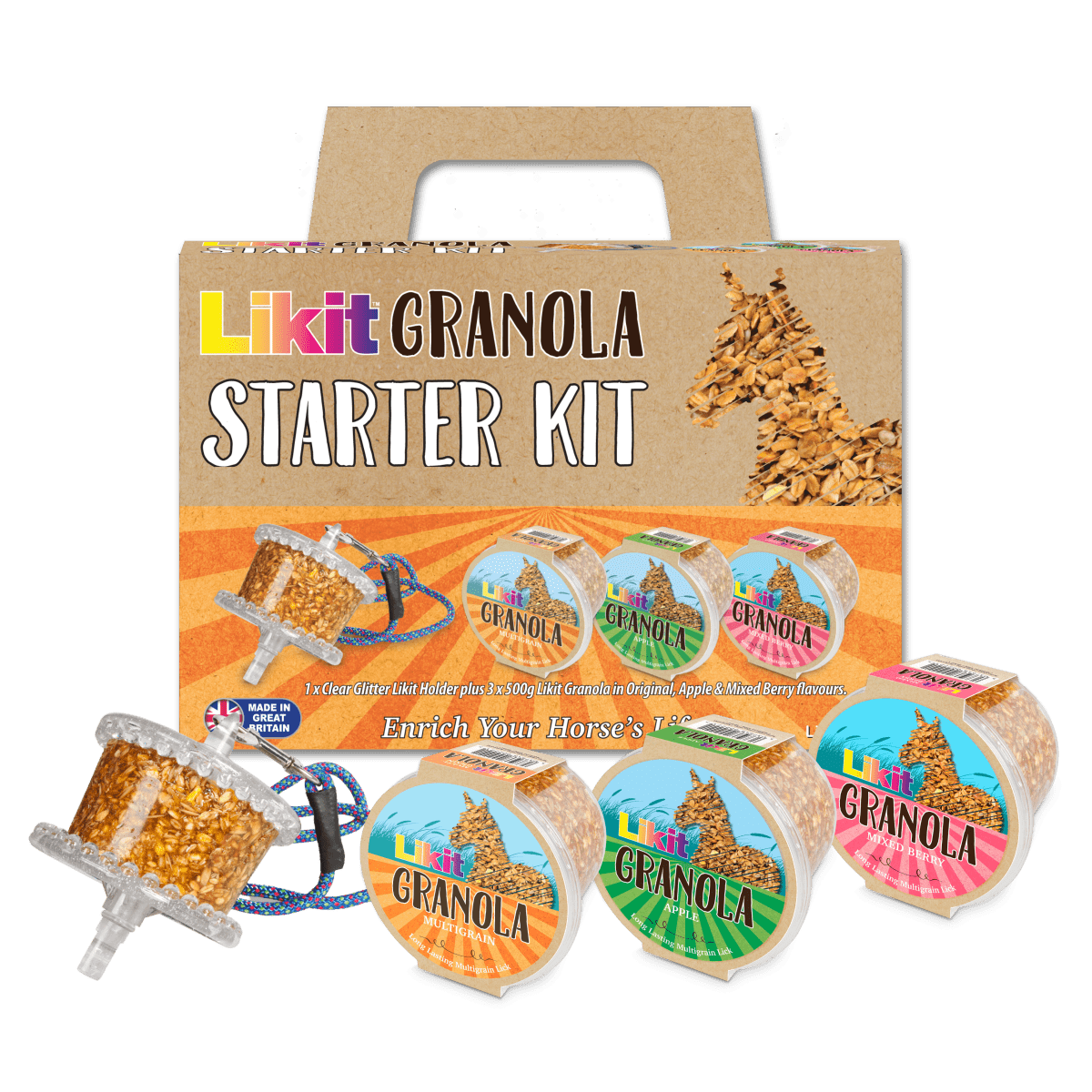 Likit Starter Kit | Likit Horse Treat & Toy | Equine Boredom Relief